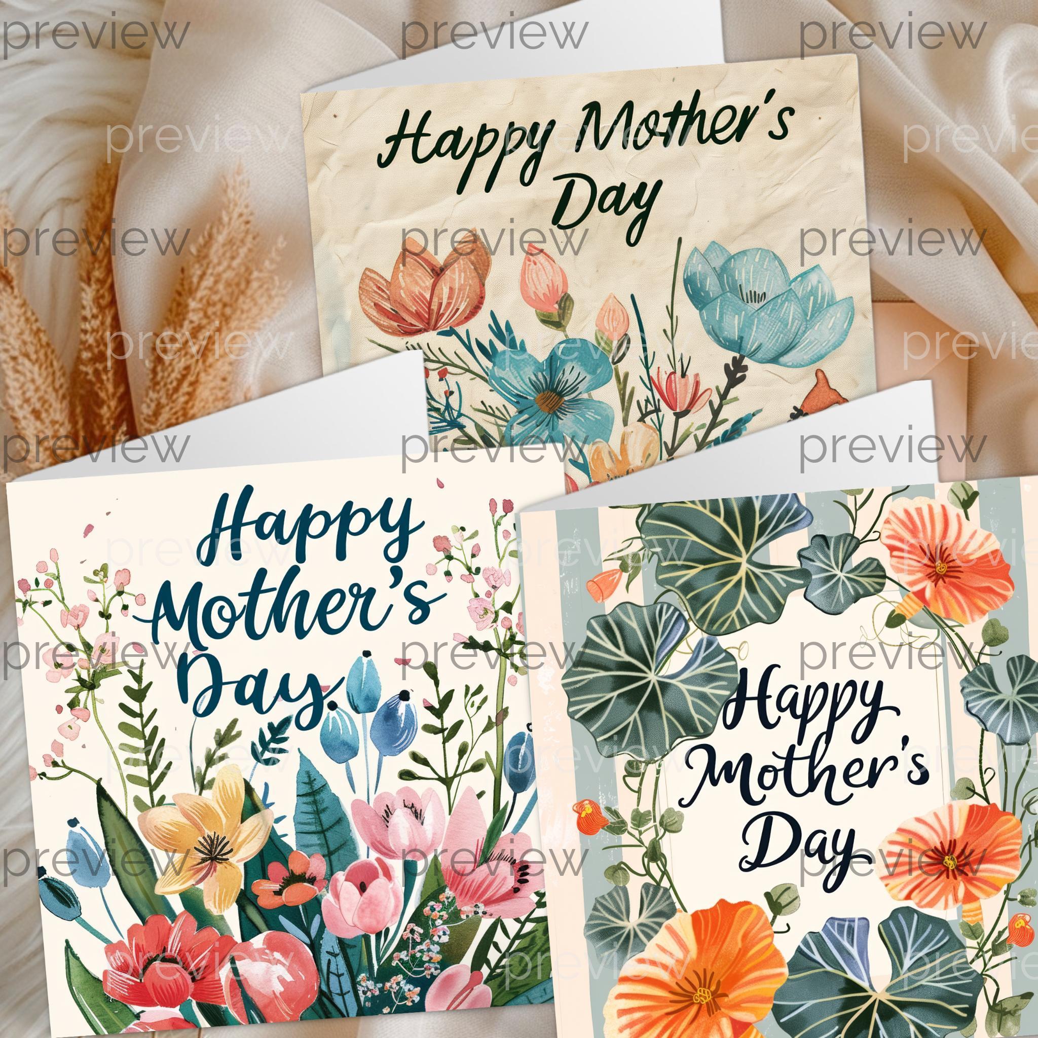 Miniature Mothers Day Printable Cards, Dollhouse Greeting Cards, 1 Inch ...