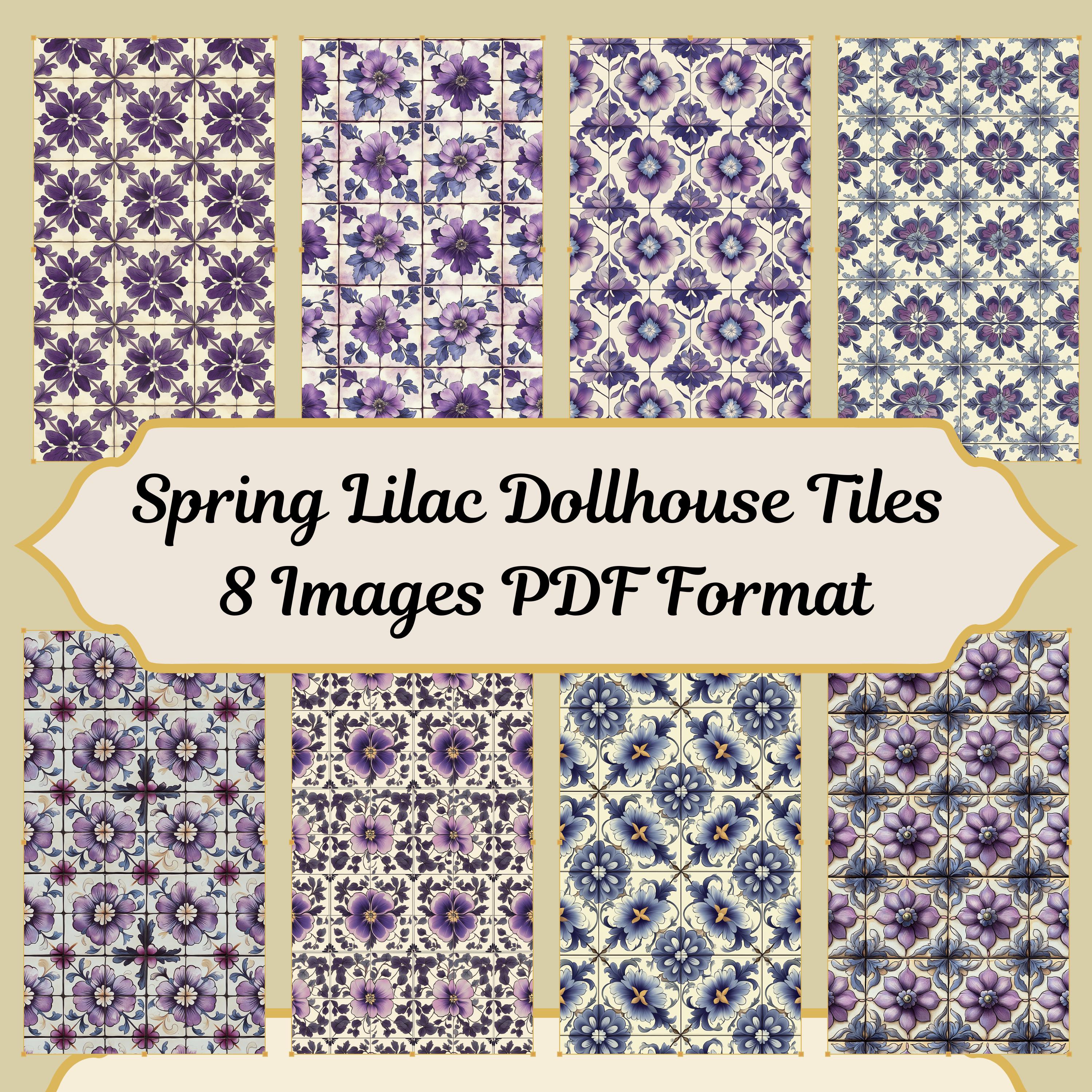 Dollhouse Floor Wall Tiles Spring Miniature Printable, 1:12 Scale ...