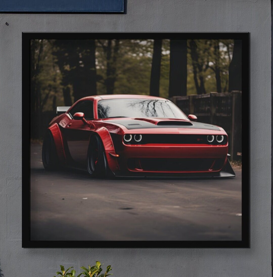 Dodge Hellcat Matte Poster Car Wall Art Car Print on Canvas Gifts for ...