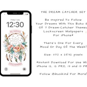 Dream Catcher Lock Screen Set | Boho iPhone Lock Screens | iPhone ...