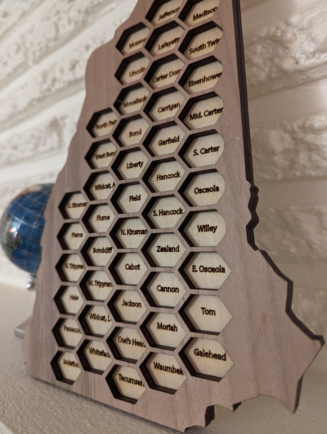NH 48 4K Footers Challenge Tracker: Hiking Peak Display Map - Etsy