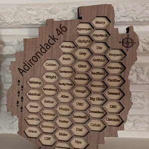 Adirondack 46 High Peaks Challenge Tracker: Hiking Adventure Display - Etsy
