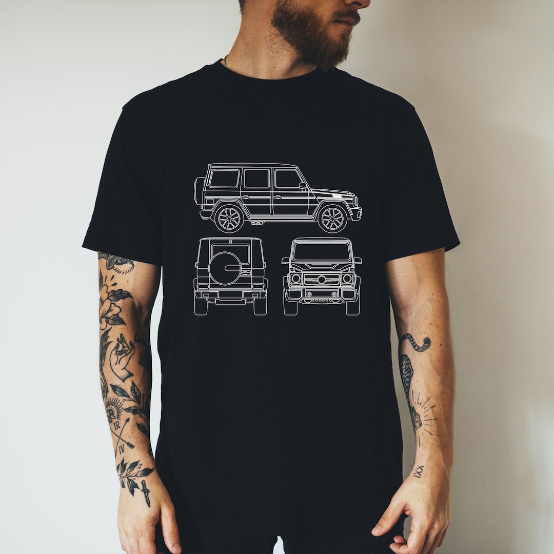 Mercedes G-wagon T-shirt - Lineart Car Shirt Mercedes G Class - Etsy