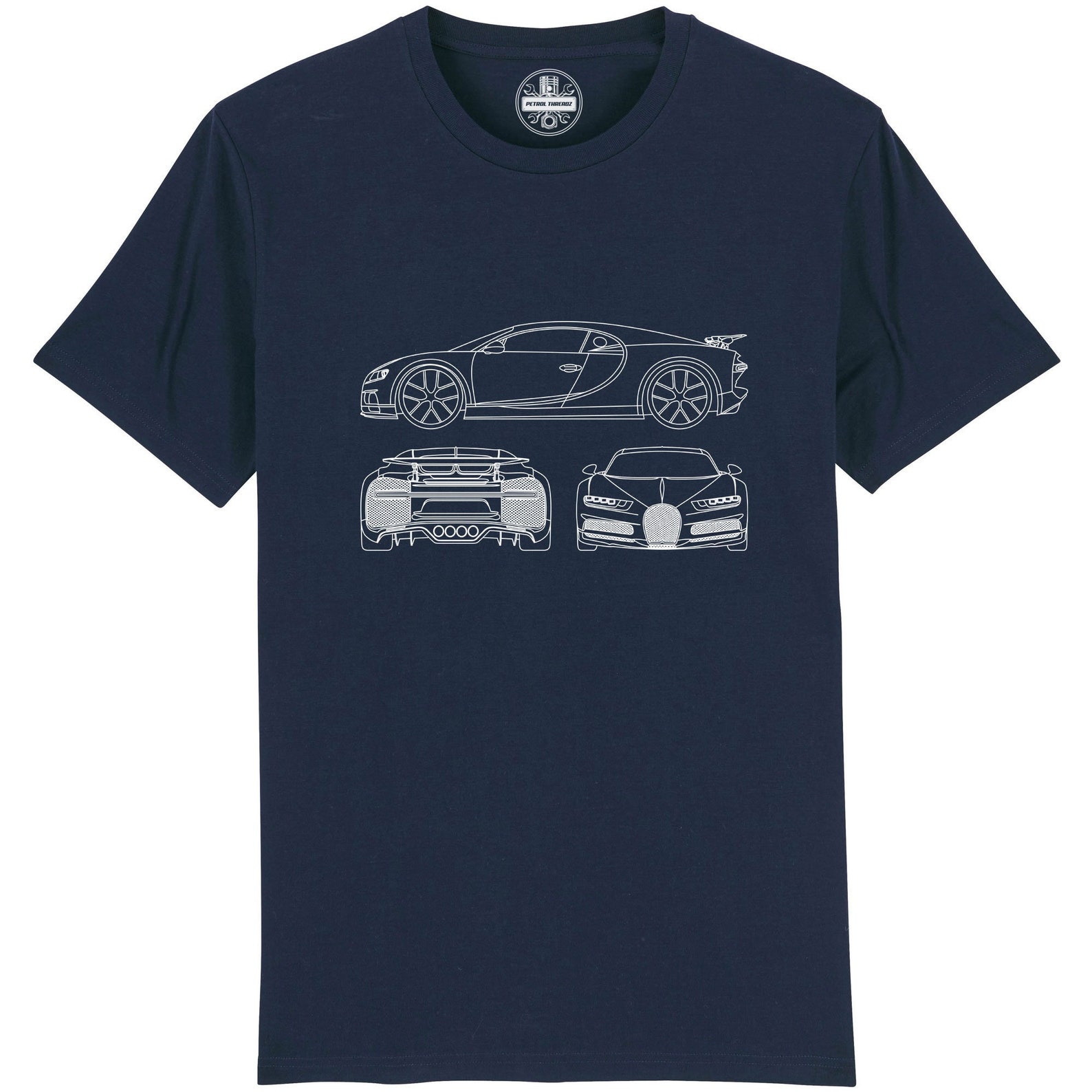 Bugatti T-shirt - Lineart Supercar Shirt - Bugatti Chiron Hypercar - Etsy