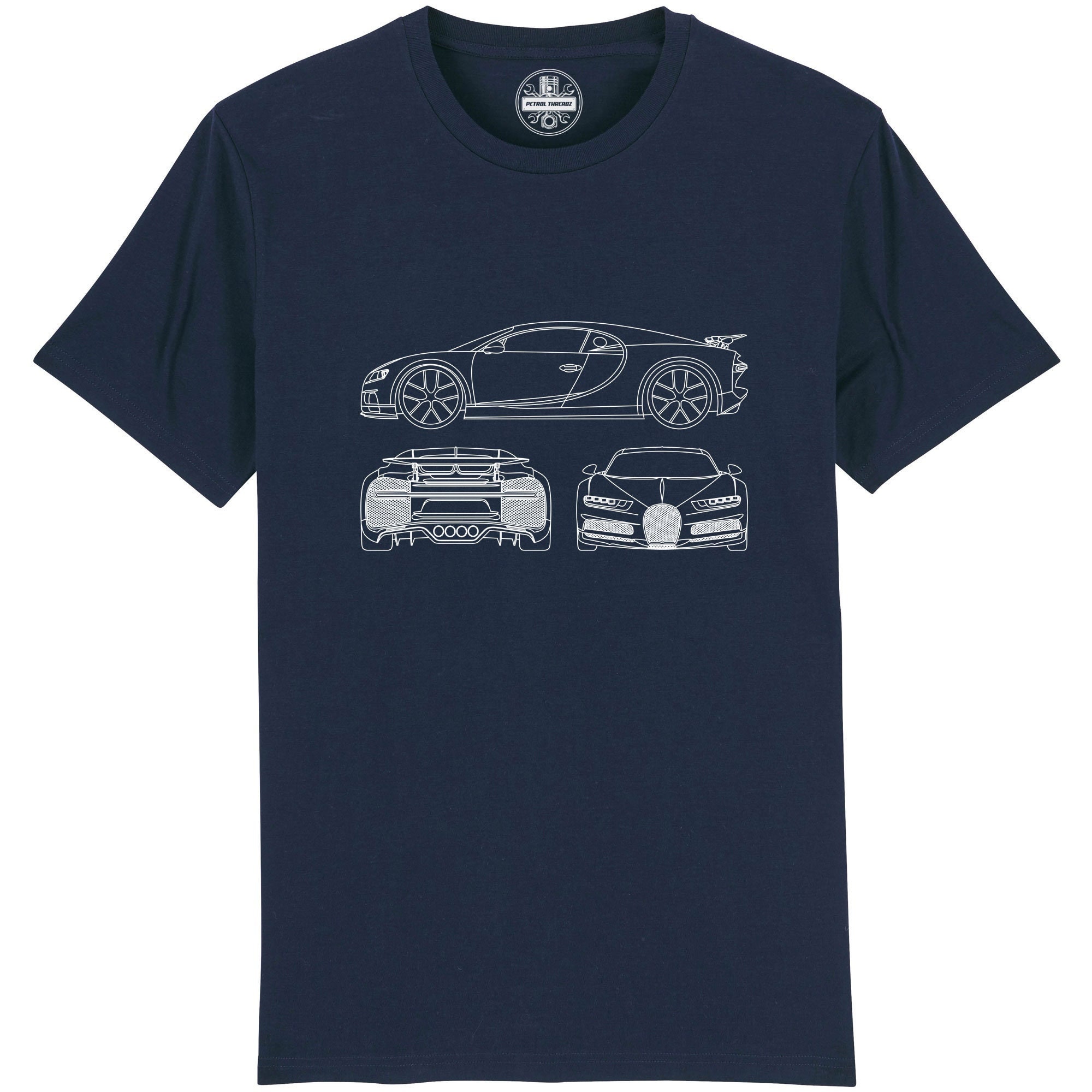 Bugatti T-shirt - Lineart Supercar Shirt - Bugatti Chiron Hypercar - Etsy