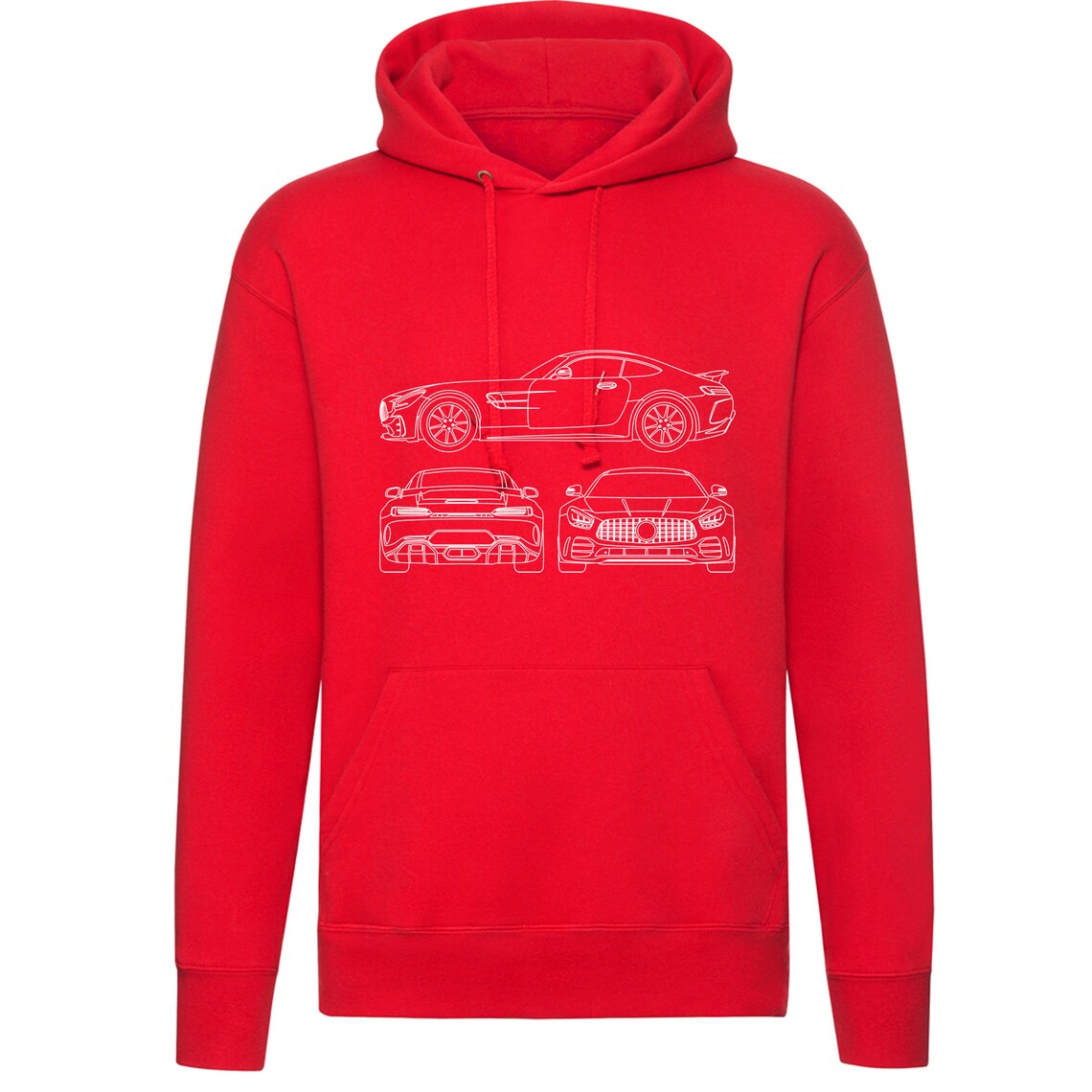 Mercedes AMG GT Hoodie Lineart Supercar Sweatshirt Hoody - Etsy