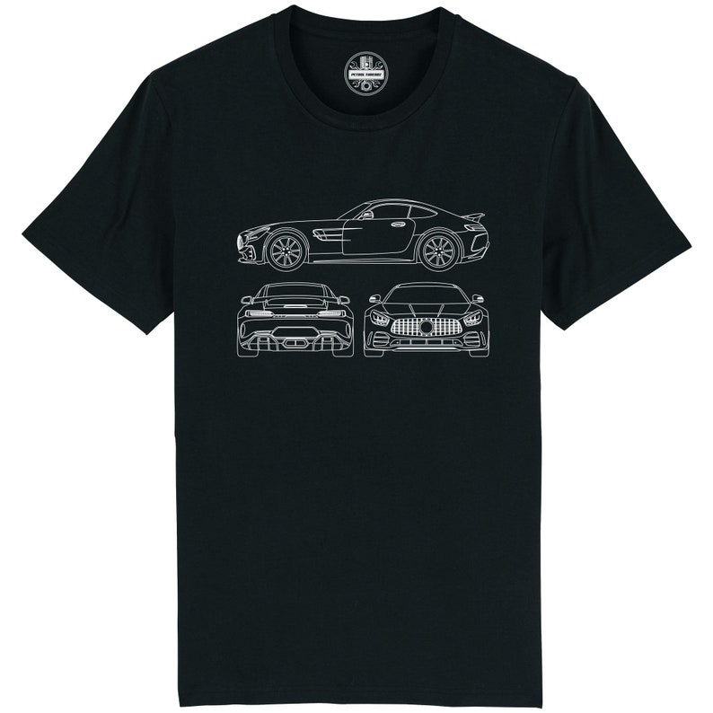 Mercedes AMG GT T-shirt - Lineart Supercar Shirt - Etsy