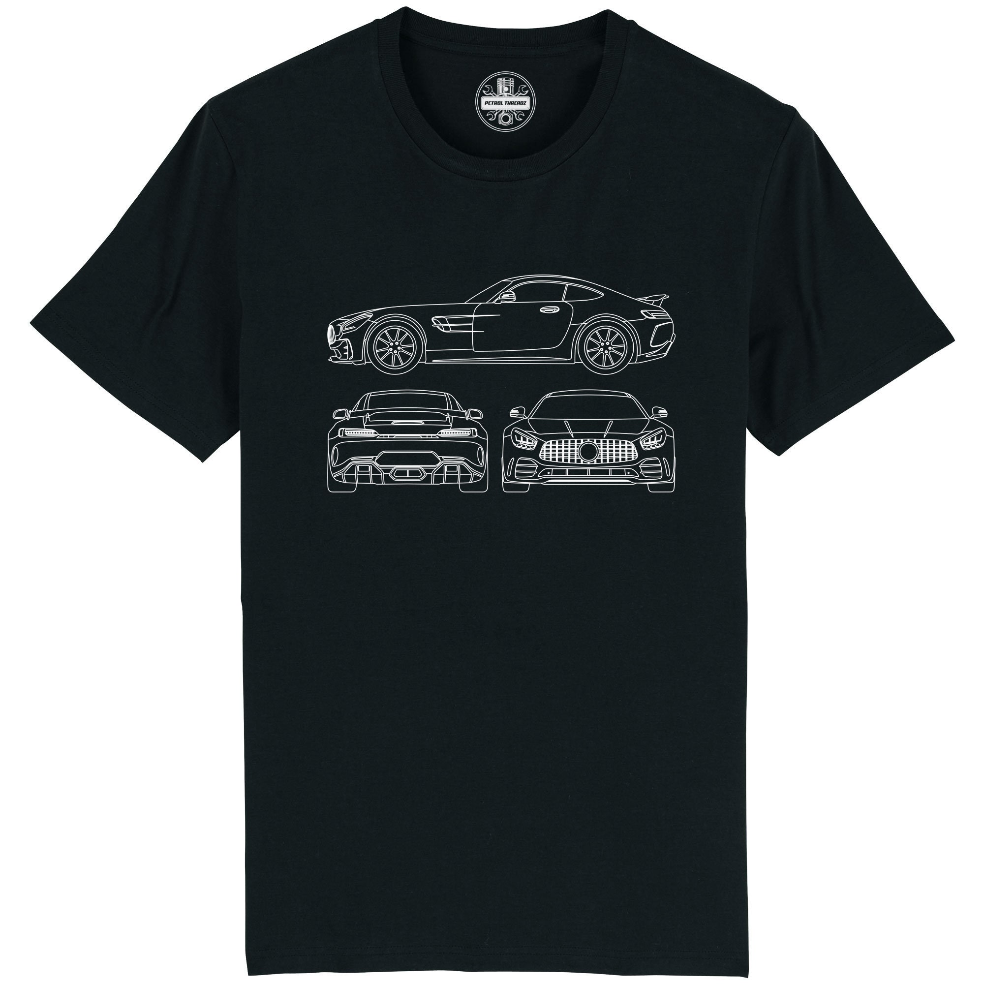 Mercedes AMG GT T-shirt - Lineart Supercar Shirt - Etsy