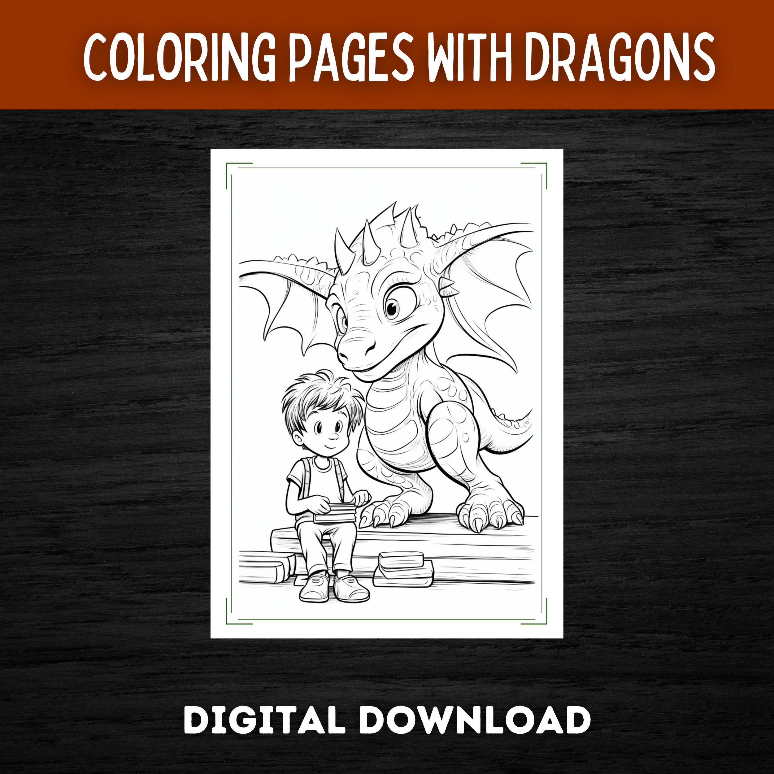 25 Cute Dragons Coloring Pages Instant Download Fairytale - Etsy