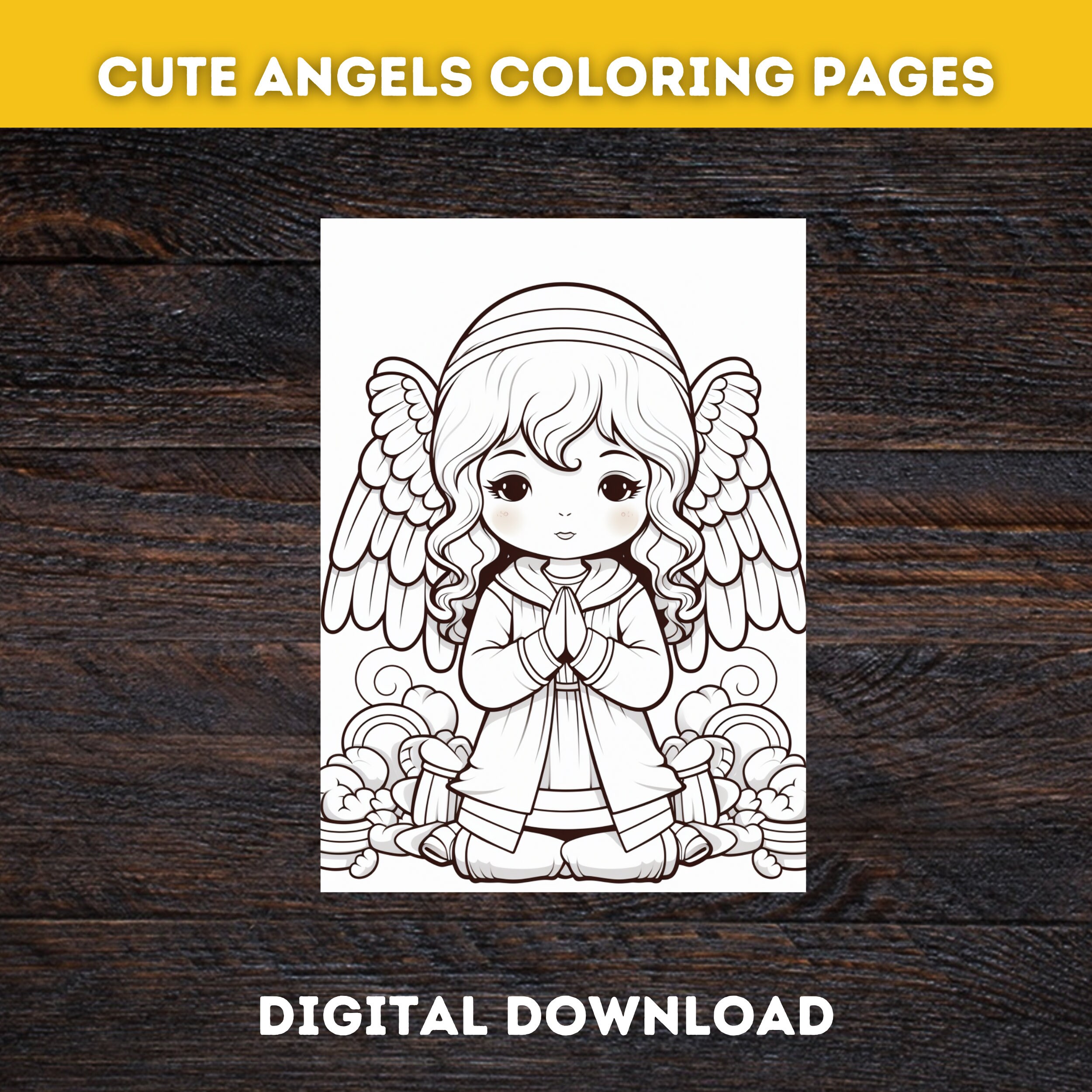 23 Angels Coloring Pages Instant Download for All Ages - Etsy