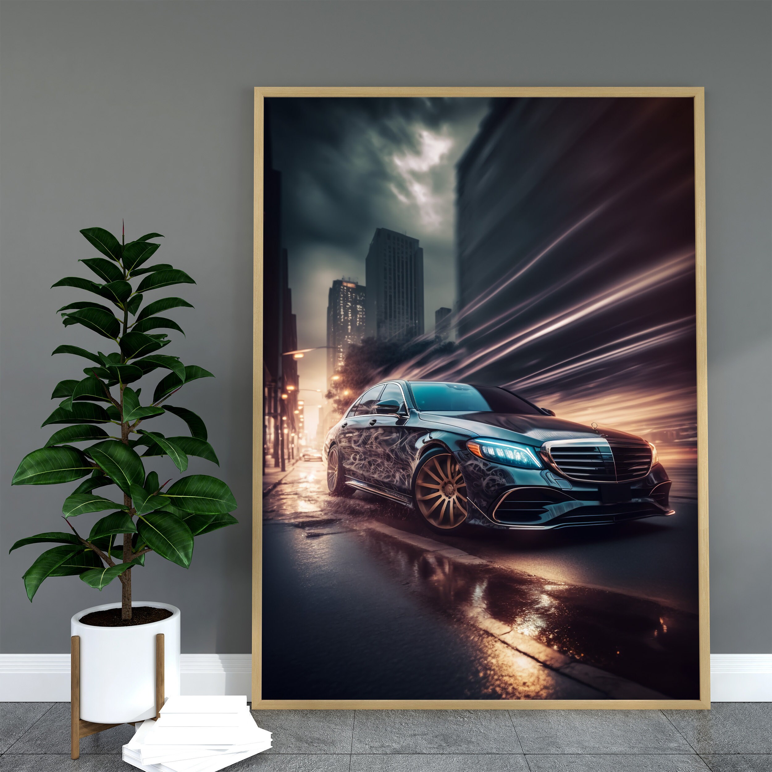 Mercedes S Class Repro, Mercedes Wall Art, Printable Wall Art, AI ...