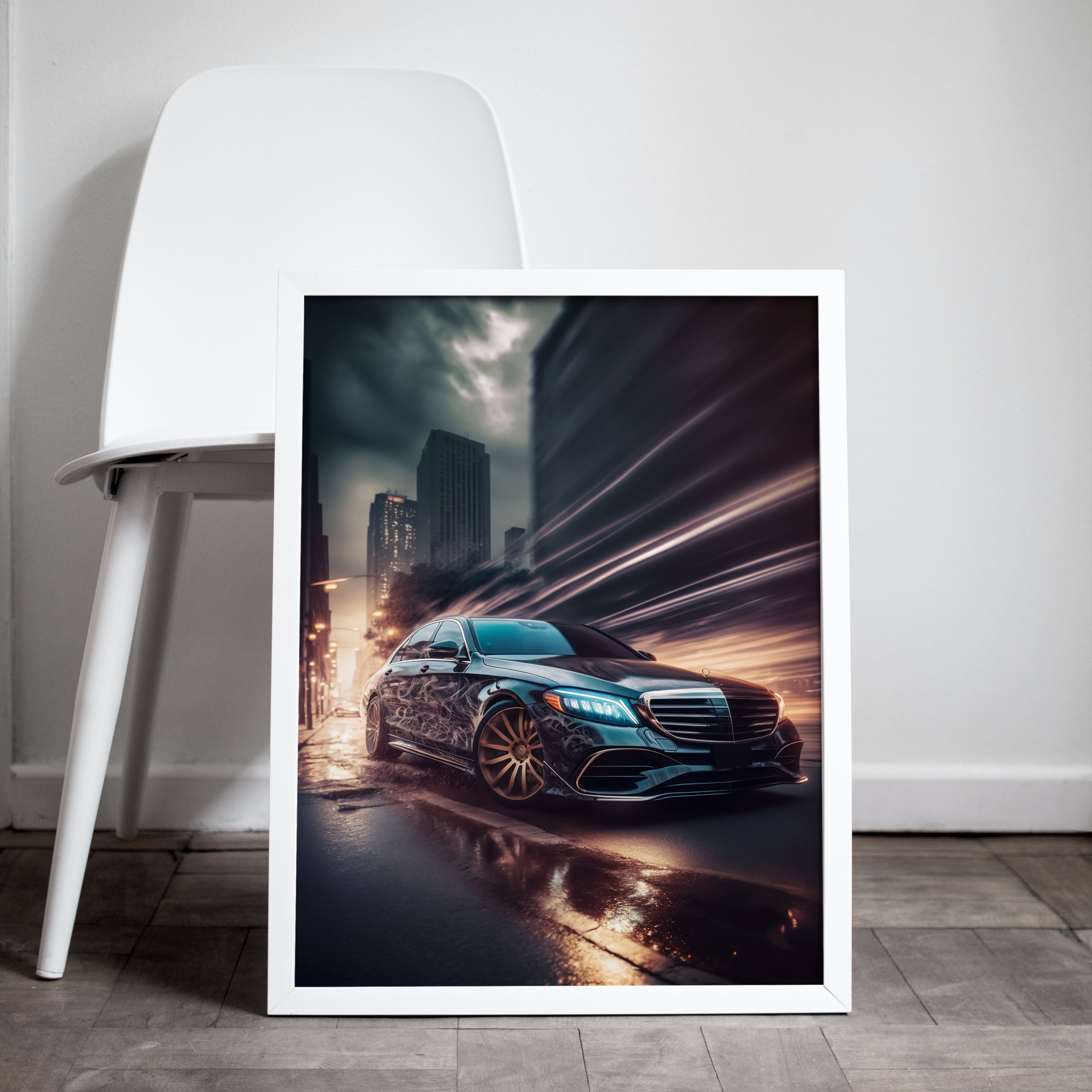 Mercedes S Class Repro, Mercedes Wall Art, Printable Wall Art, AI Generated, Cars AI Art ...