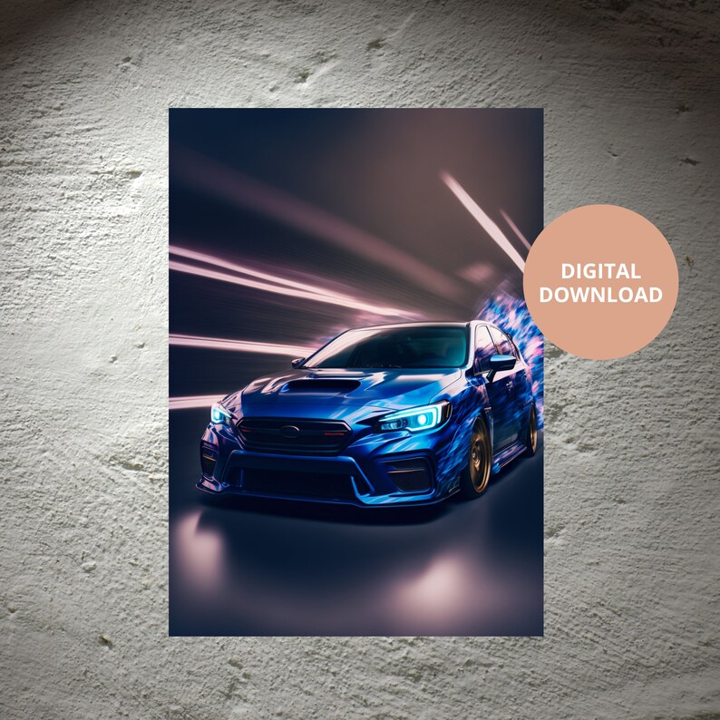 Subaru WRX Reproduction Subaru Poster Print Printable Wall - Etsy