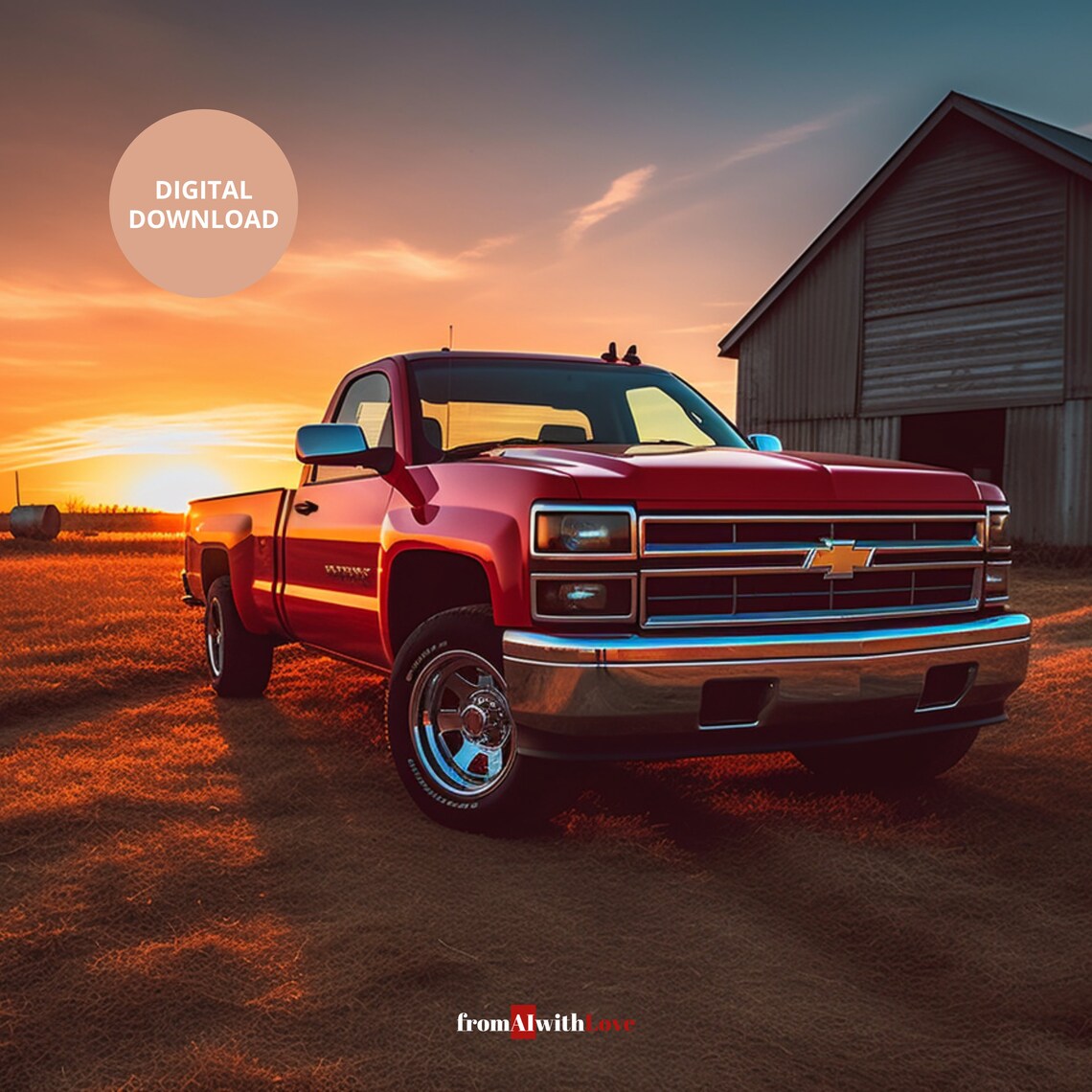 Chevrolet Silverado Repro Silverado Poster Print AI - Etsy