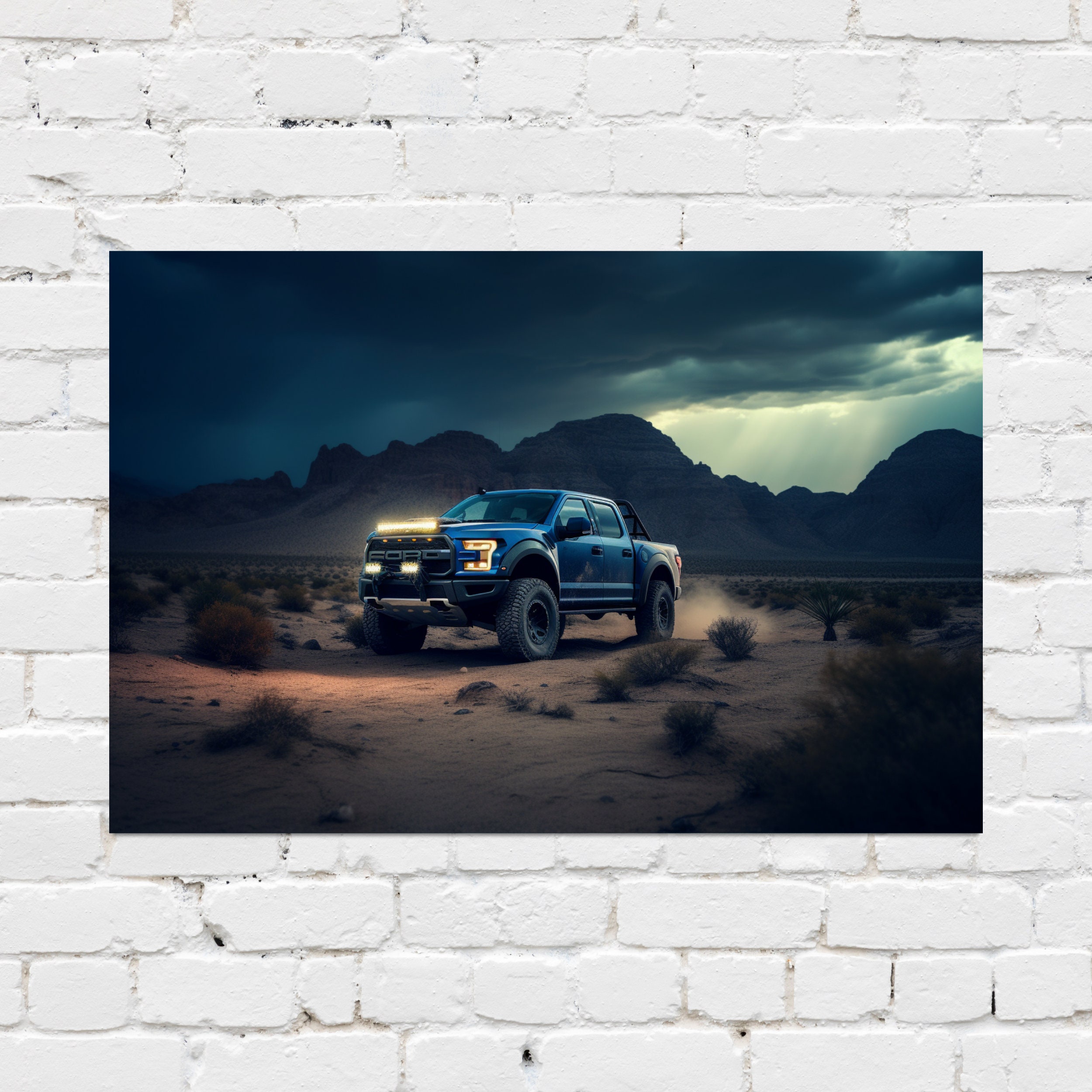 Ford F-150 Raptor Repro, Ford Raptor Poster Print, AI Generated, Ford ...