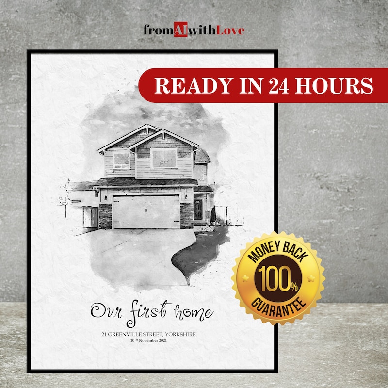 Custom House Drawing - Etsy