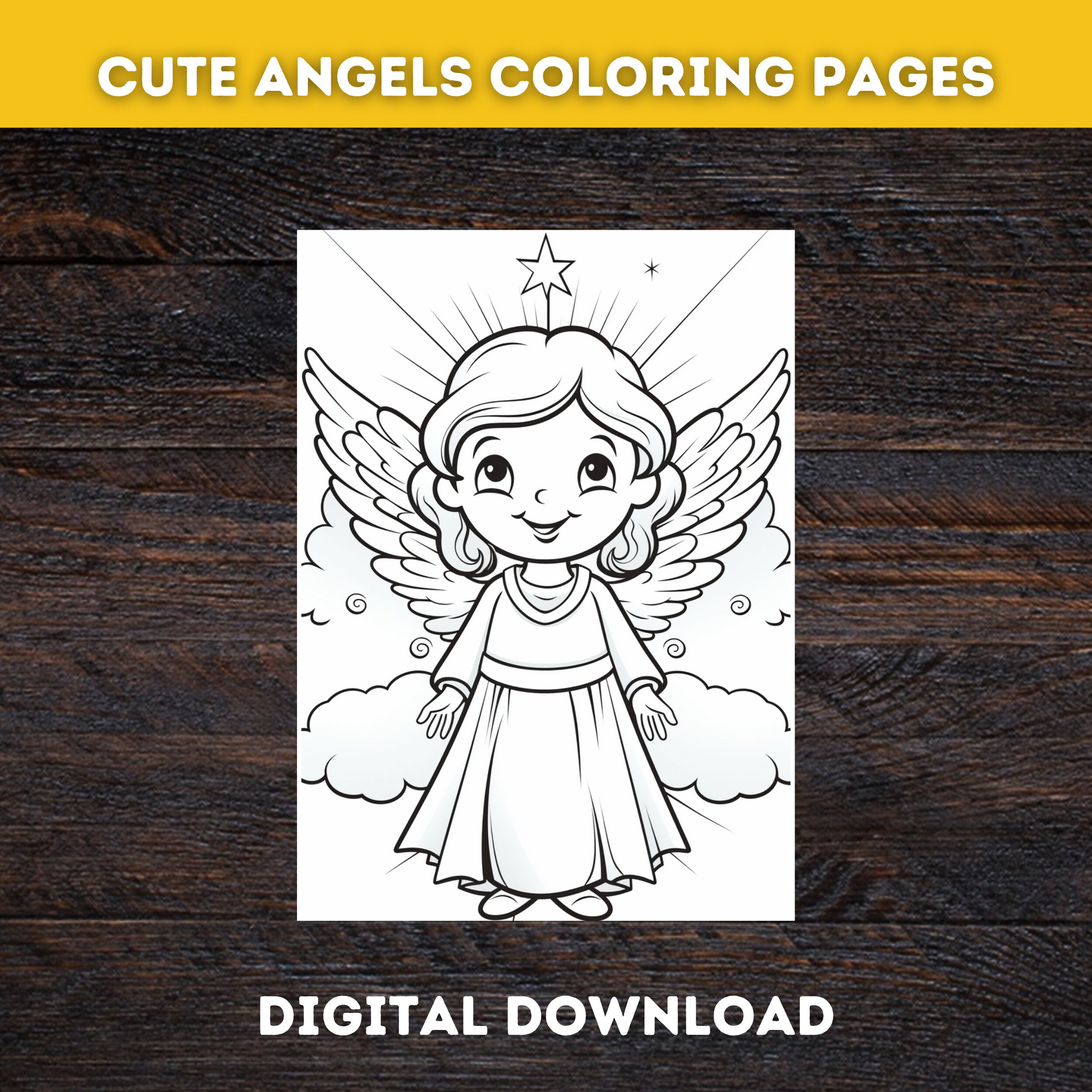 23 Angels Coloring Pages Instant Download for All Ages - Etsy