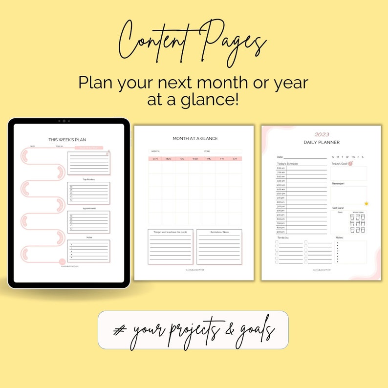 Goal Planner BUNDLE, 2023 Goals Tracker, Smart Goal Setting Kit, New ...