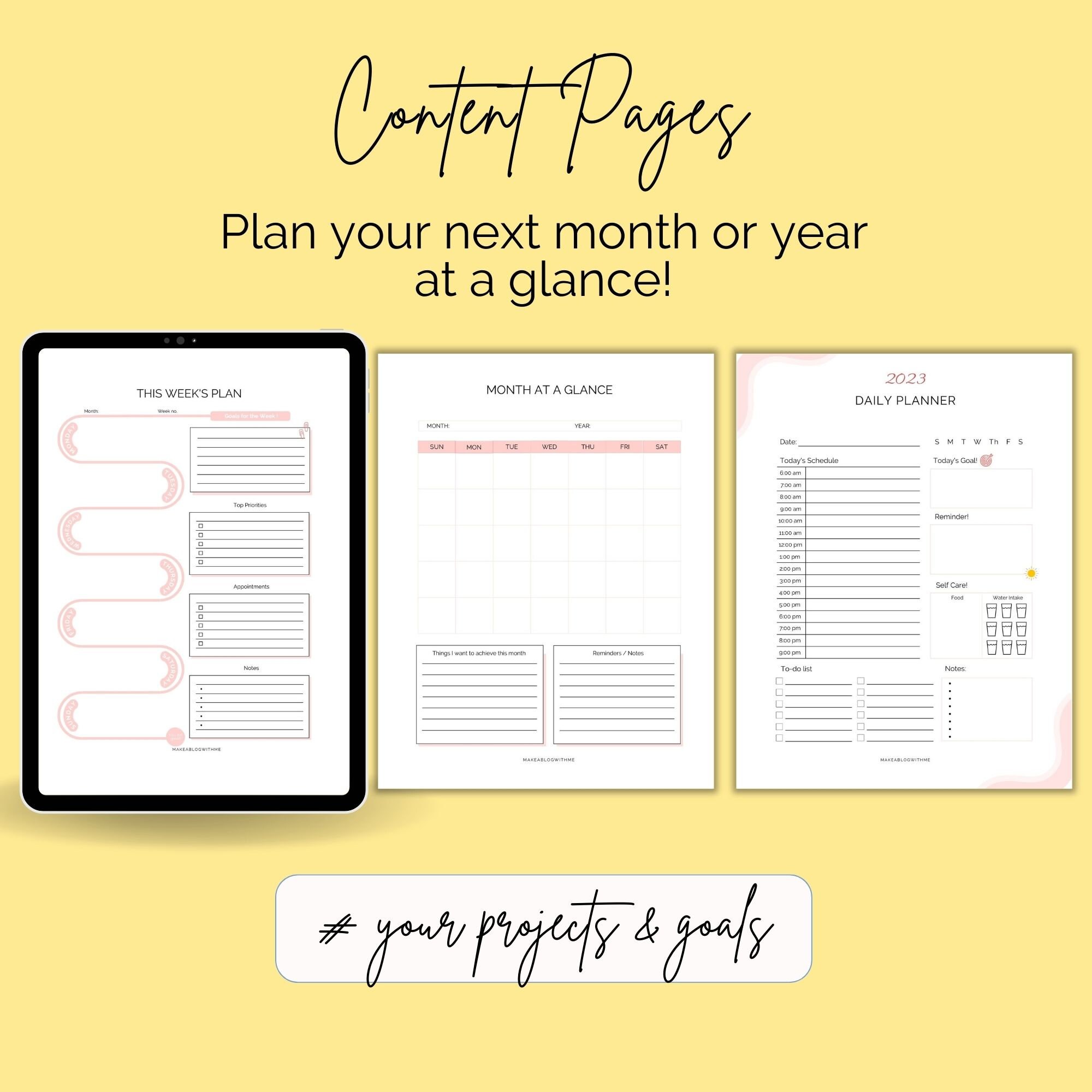 Goal Planner BUNDLE, 2023 Goals Tracker, Smart Goal Setting Kit, New ...