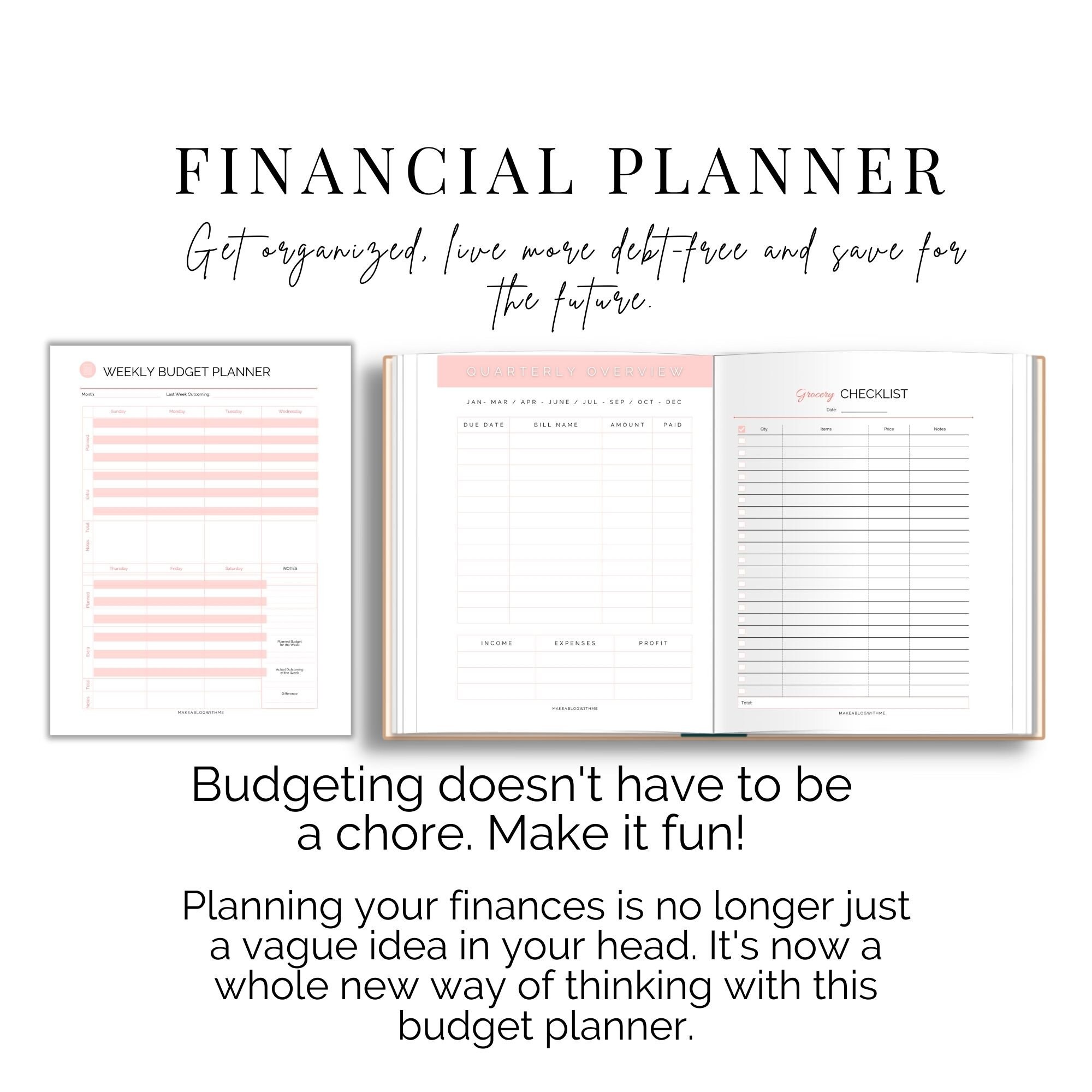 Finance Planner BUNDLE! Budget Planner Templates, Financial Savings ...