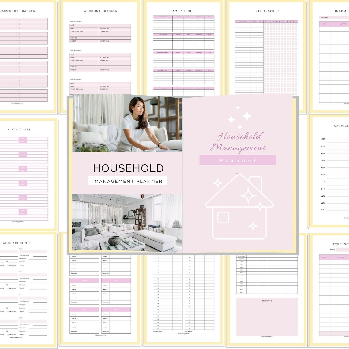 Household Management Planner, Printable Home Management, Household ...