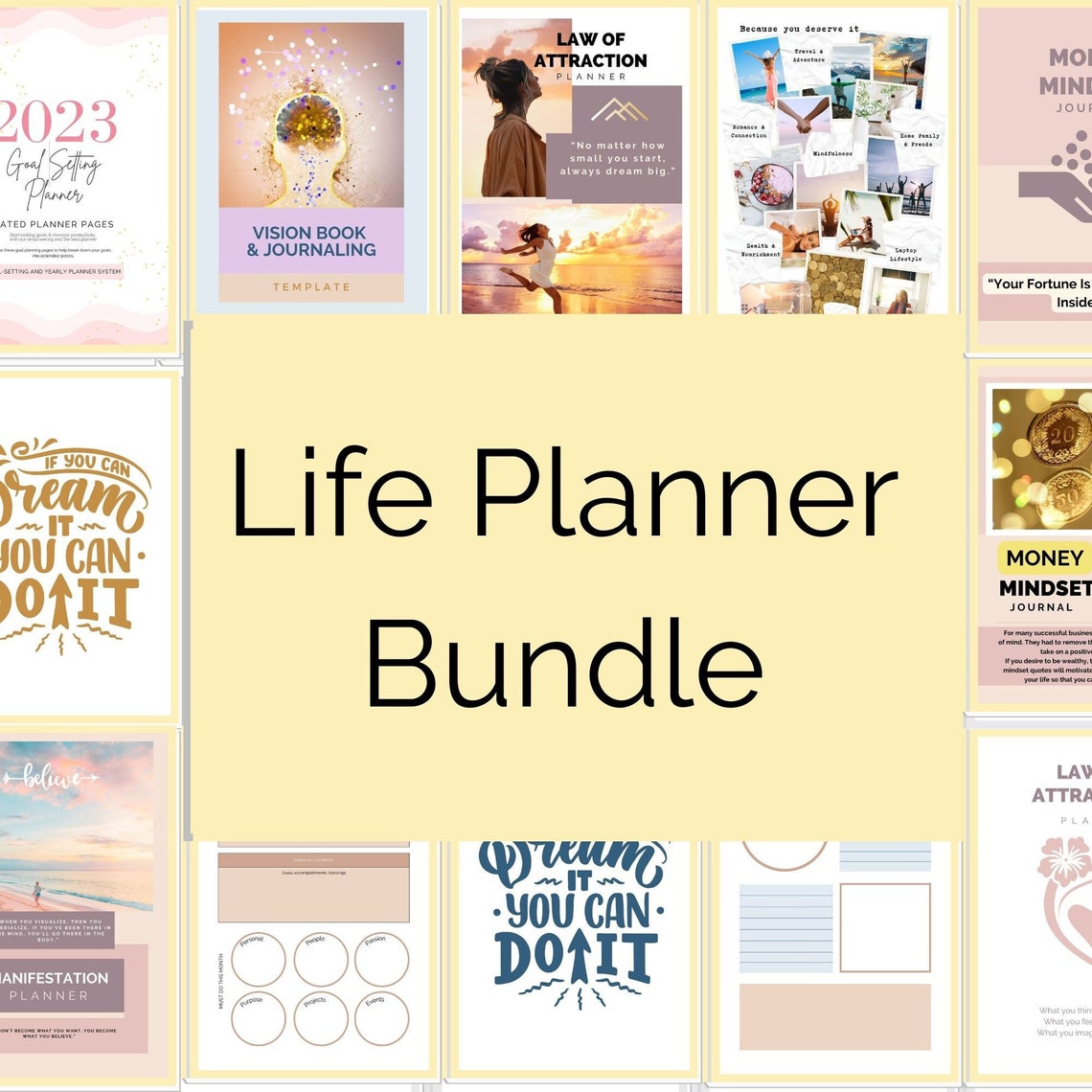 Life Planner Bundle, Daily Planner 2023, Goal Planner, Gratitude and ...