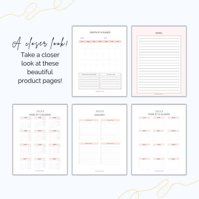Goal Planner BUNDLE 2023 Goals Tracker Smart Goal Setting - Etsy