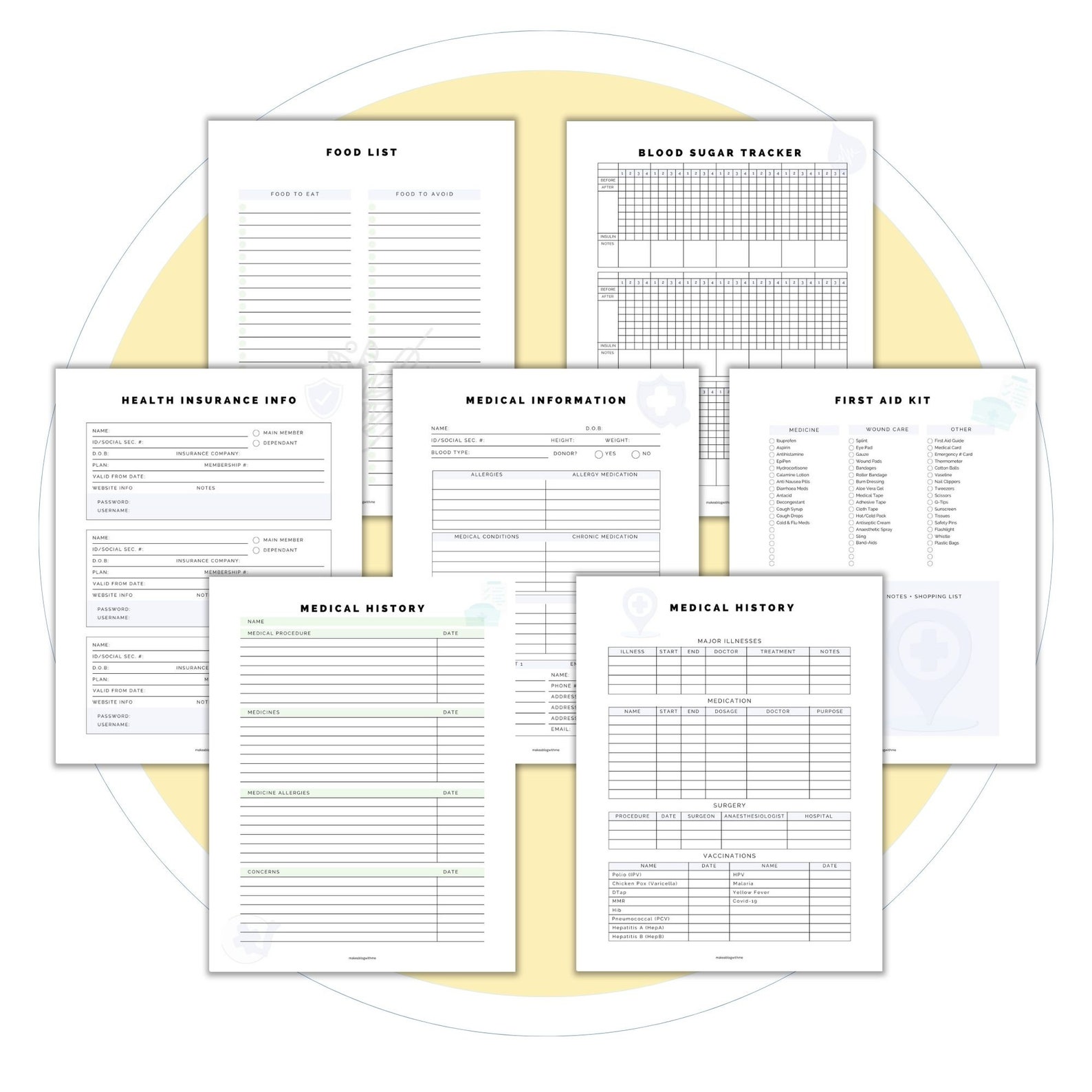 Medical Journal, Medical Planner, Medical Log, Medical Assistant ...