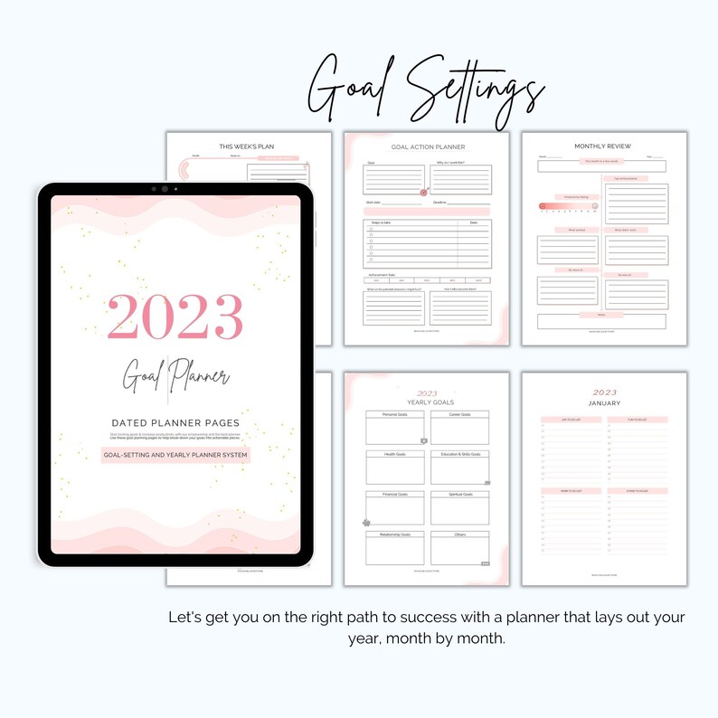 Goal Planner BUNDLE 2023 Goals Tracker Smart Goal Setting - Etsy