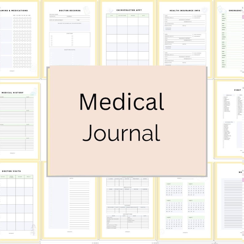 Medical Journal, Medical Planner, Medical Log, Medical Assistant ...