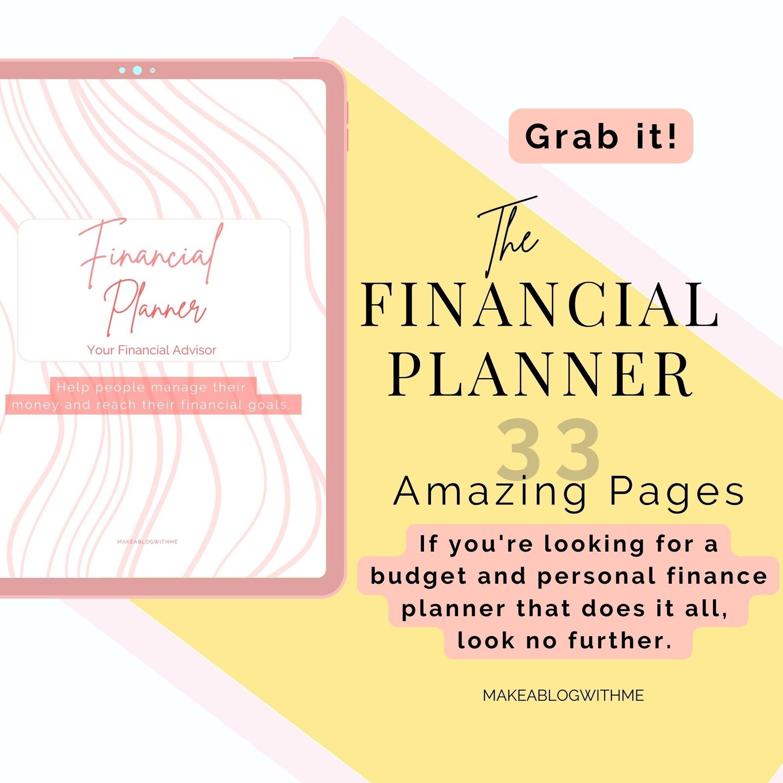 Finance Planner BUNDLE! Budget Planner Templates, Financial Savings ...