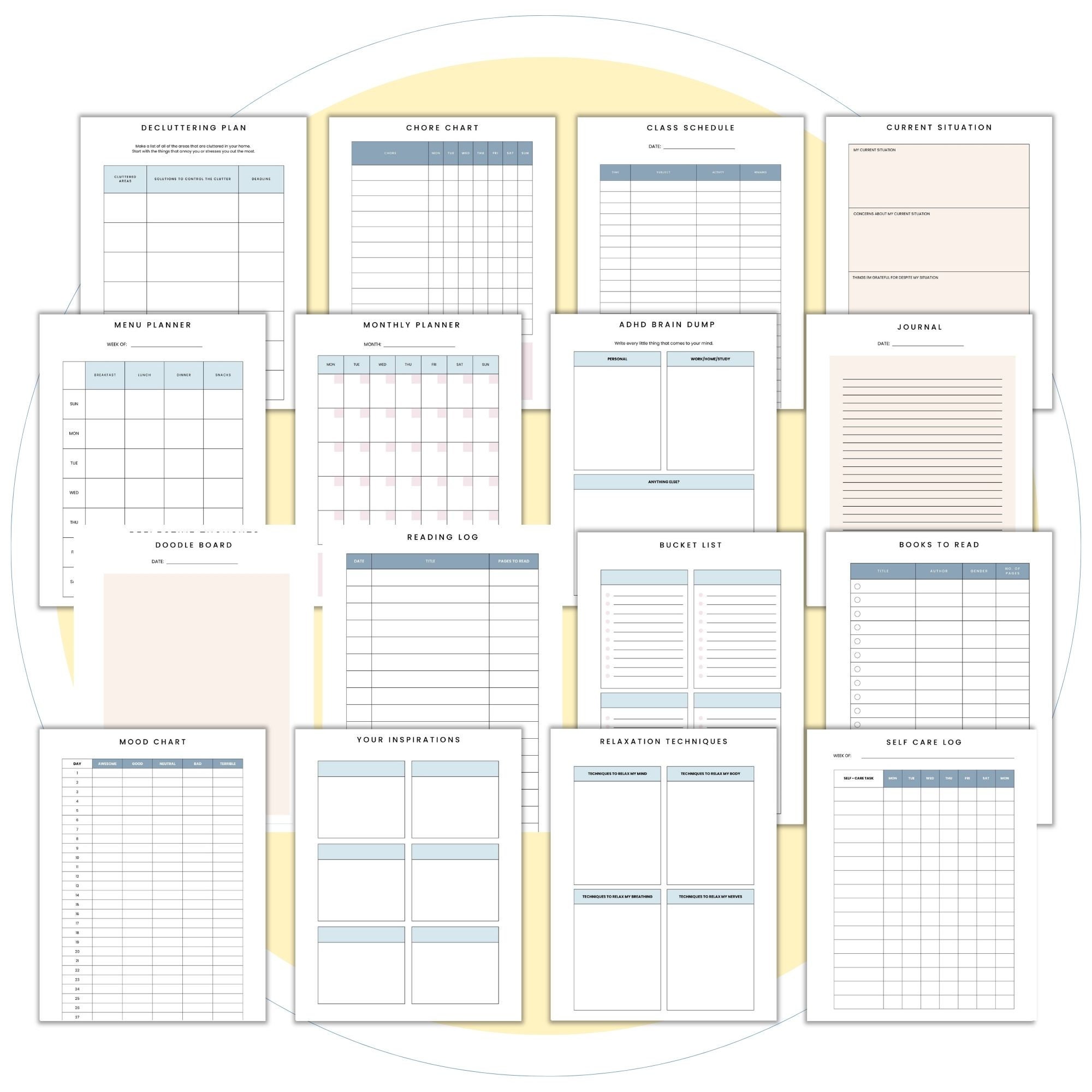 ADHD Therapy Planner, ADHD Daily Planner 2023 Printable, ADHD Journal ...