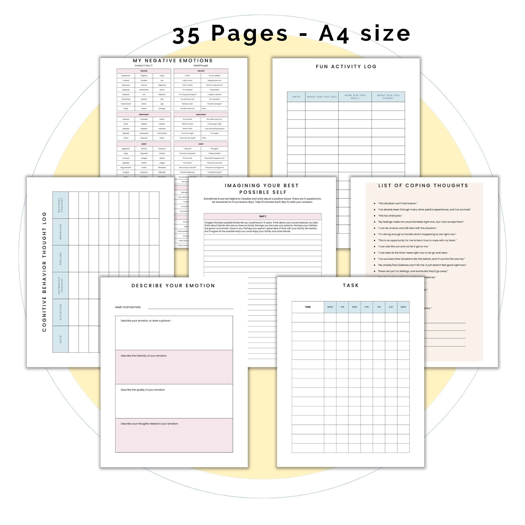 Therapy Planner Therapy Journal Mental Health Journal - Etsy