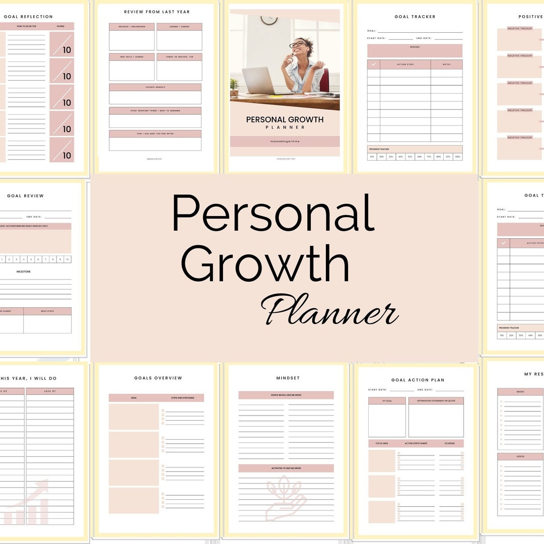 Personal Growth Planner, Personal Journal, Personal Development, Growth ...