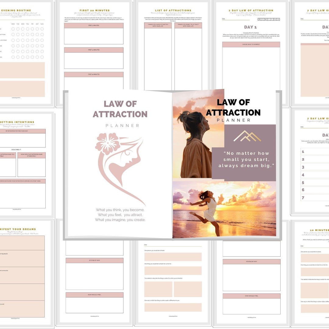 Laws of Attraction,law of Attraction Planner, Law of Attraction Book ...
