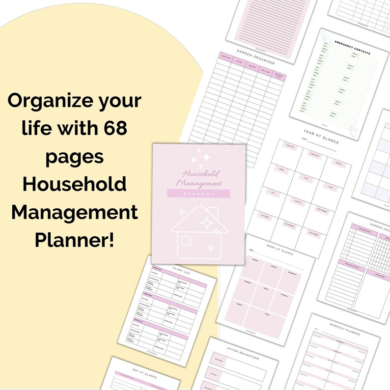 Household Management Planner, Printable Home Management, Household ...