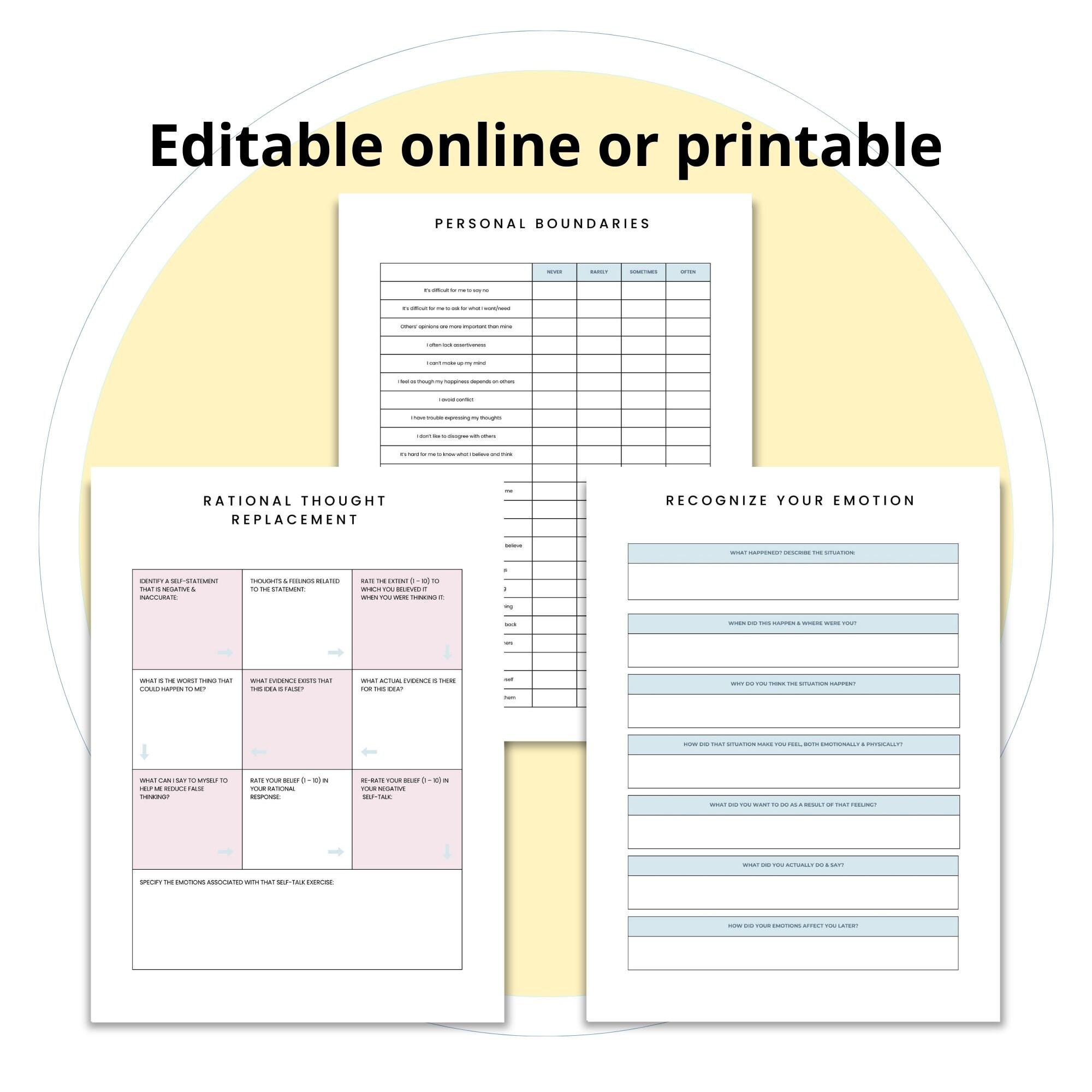 Therapy Planner Therapy Journal Mental Health Journal - Etsy