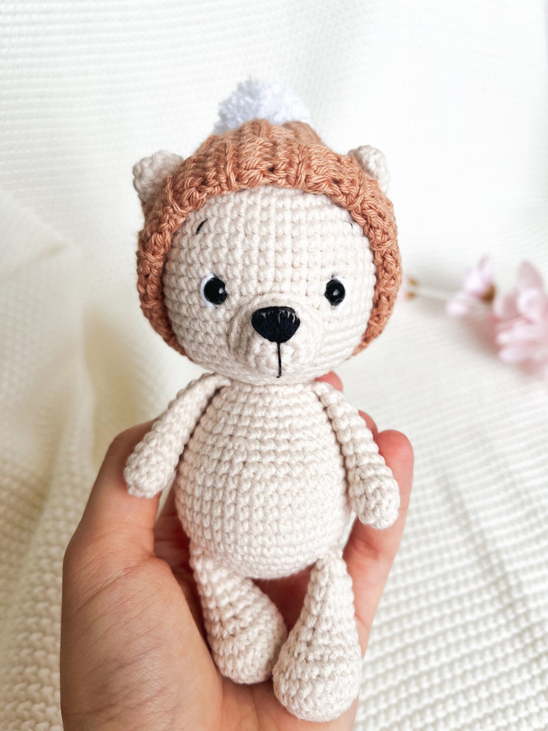 Patrón osito con gorro a crochet, osito, patrón amigurumi a crochet ...