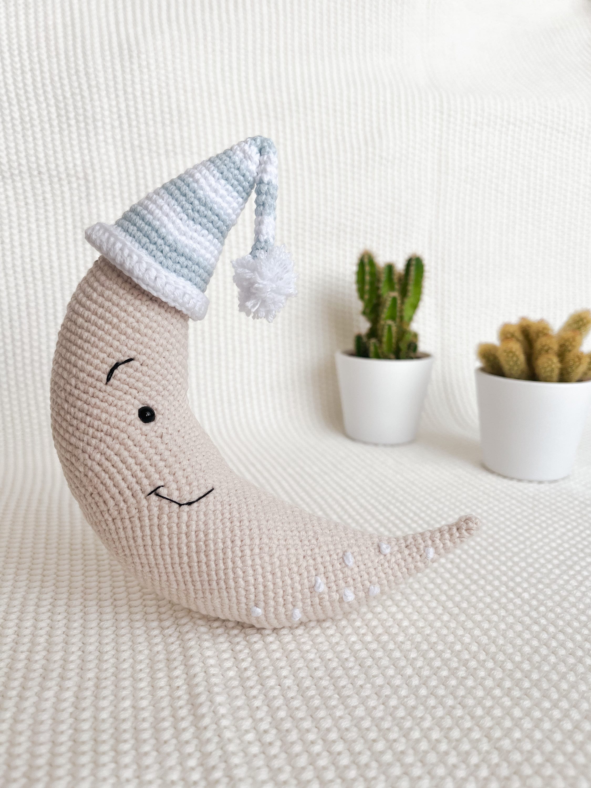 The Smiling Moon Crochet Pattern, Amigurumi Crochet Pattern, Children's ...