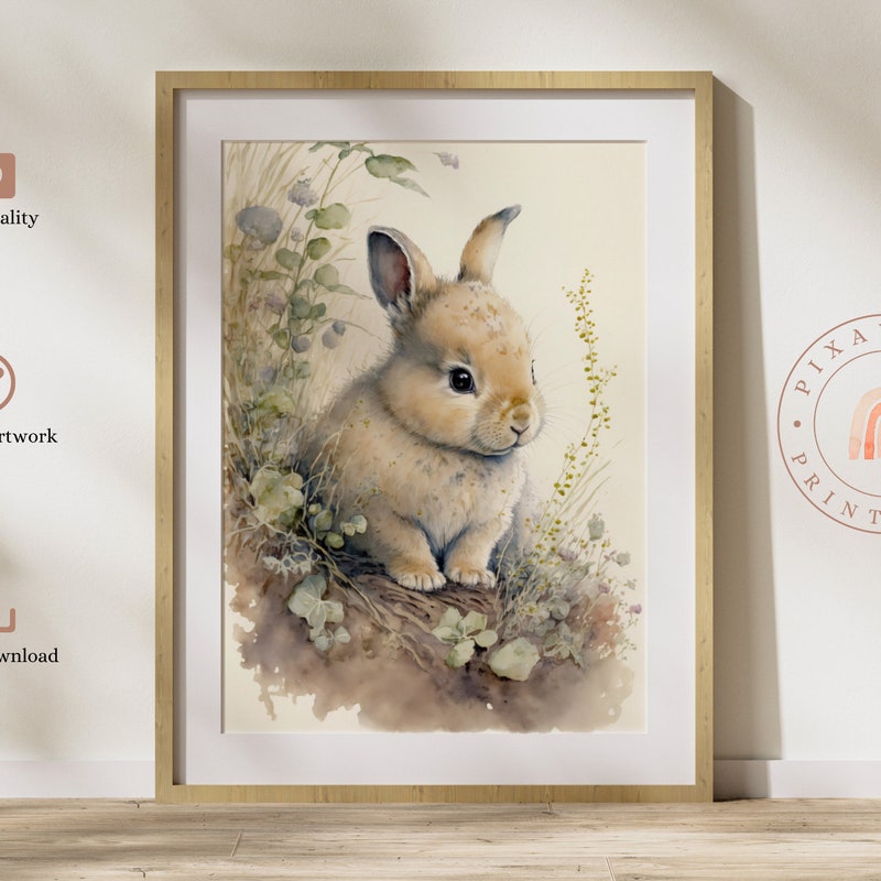 Rabbit Print - Etsy