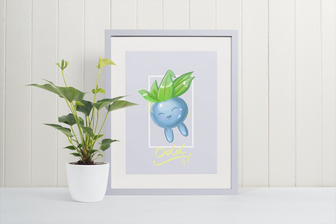Printable Wall Art, Oddish, Pokémon Art, Funny Poster, Cute Design ...