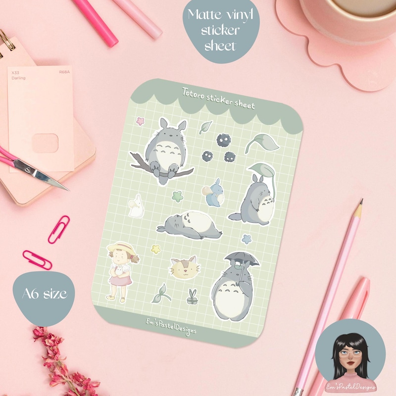 Cute Stickers Totoro - Etsy UK