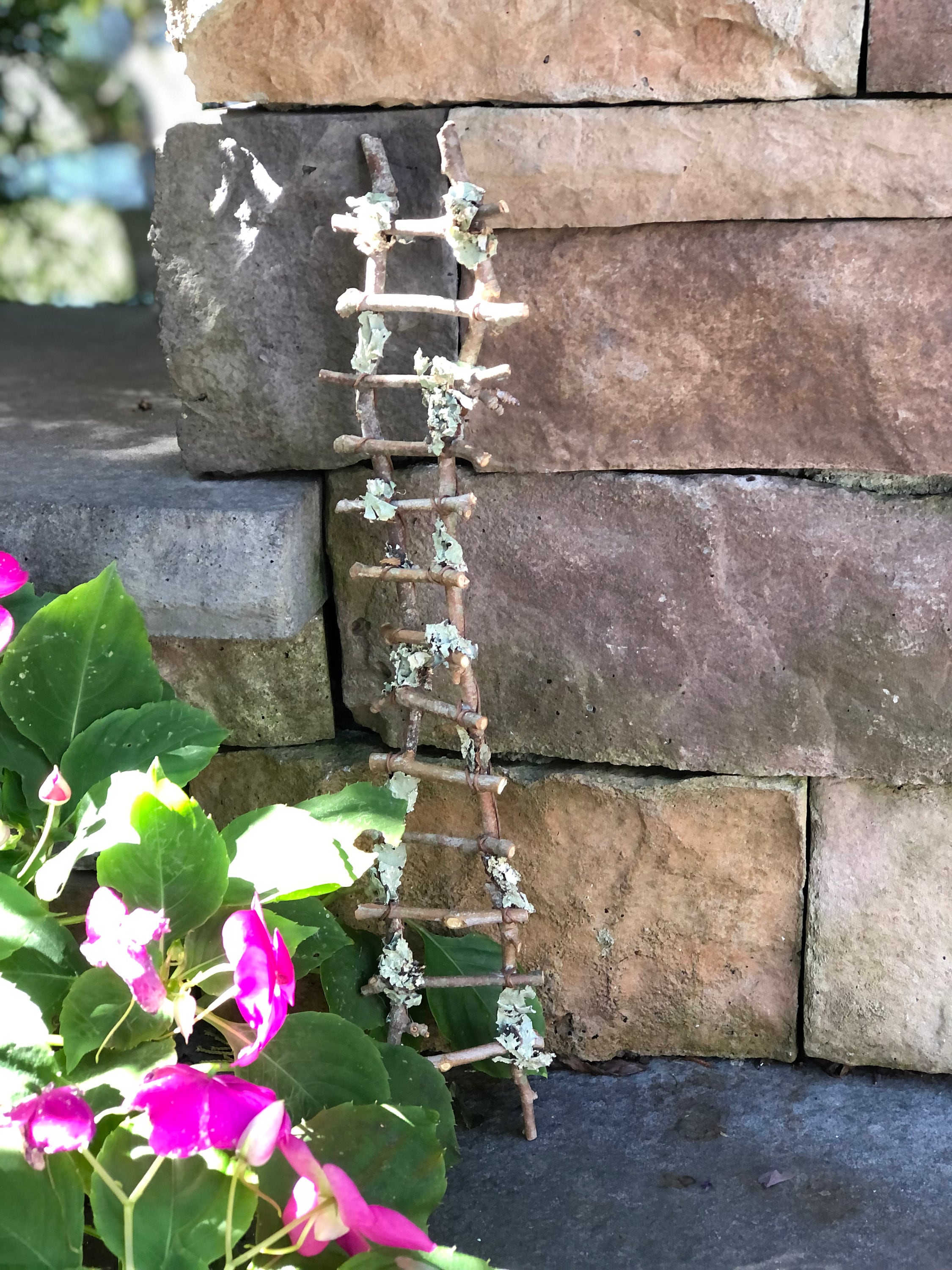 Miniature Huldufólk Ladder, 12” Miniature Ladder Inspired by Icelandic ...