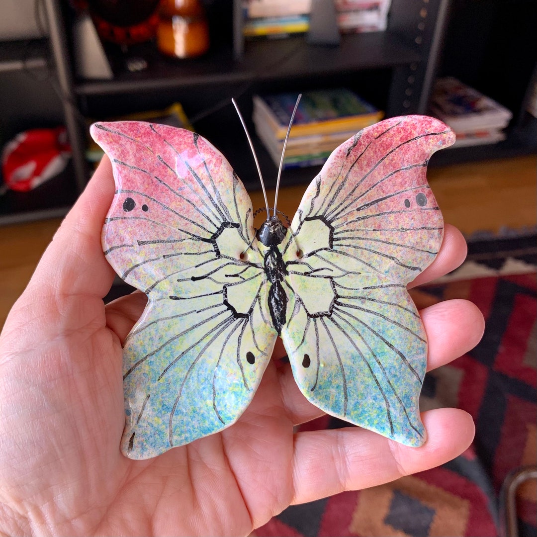 Ceramic Butterfly 10 Cm Porcelain Butterfly Papillon - Etsy