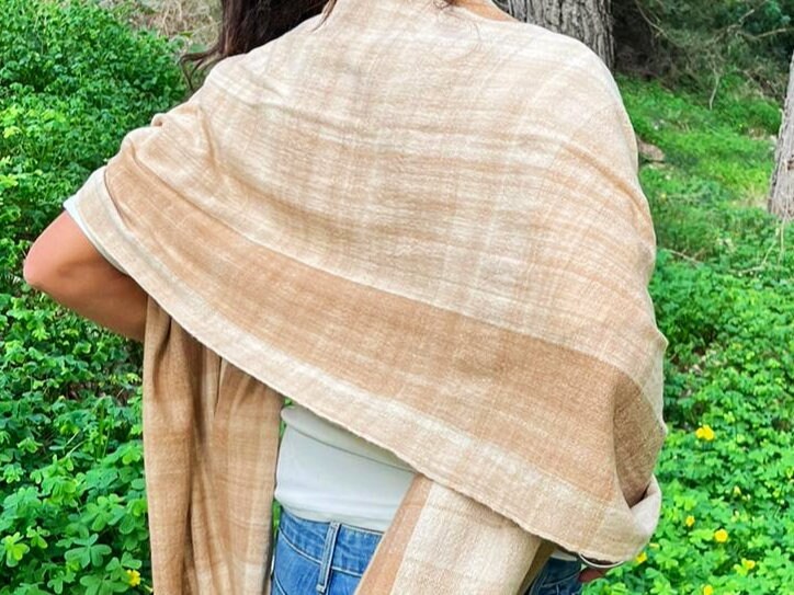 Vicuña Fiber Scarf From the Andes. Natural Beige Color, Betas. Wool ...
