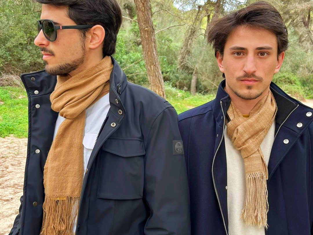 Vicuña Fiber Scarf From the Andes. Natural Brown Color. Wool Scarf From ...