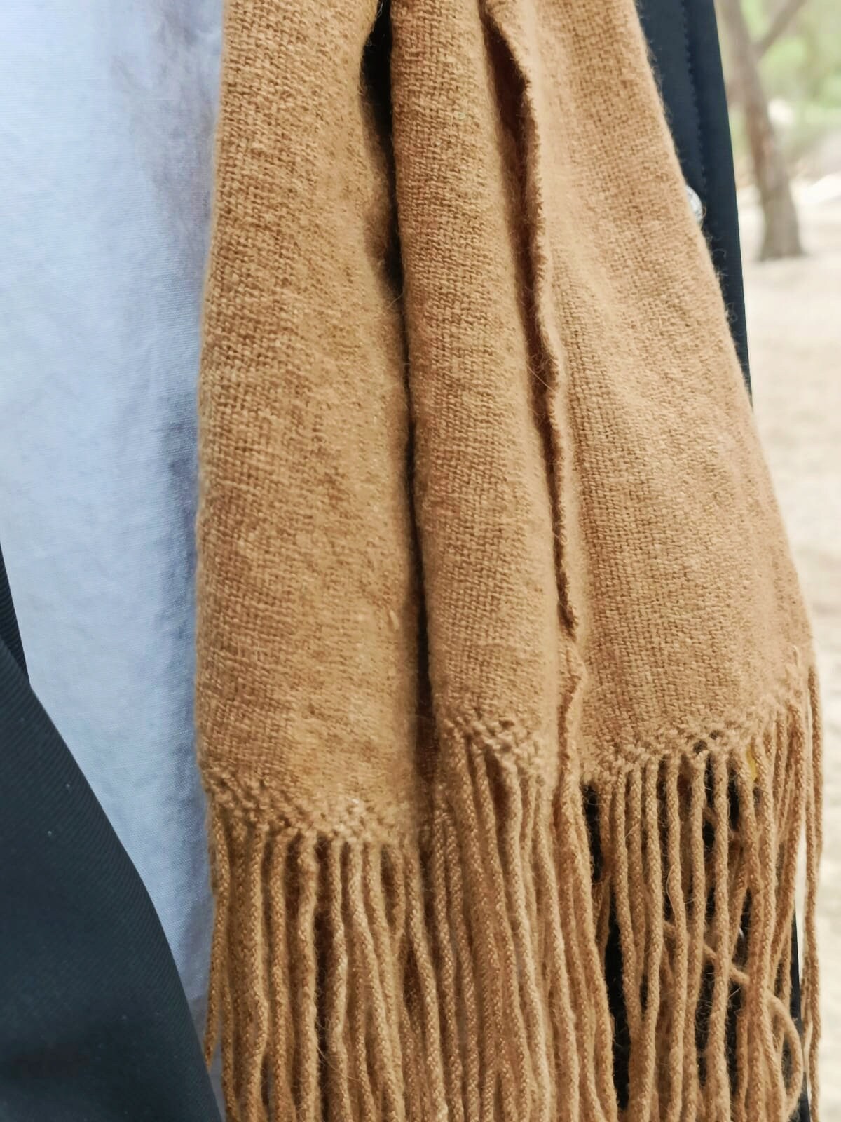 Vicuña Fiber Scarf From the Andes. Natural Brown Color. Wool Scarf From ...