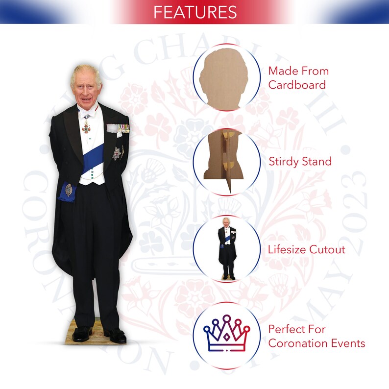King Charles Cardboard Cutout Lifesize King Charles III - Etsy