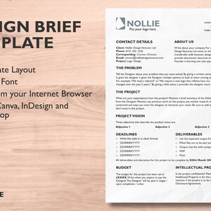 Design Brief Template, Project Brief, Design Contract, Downloadable PDF ...