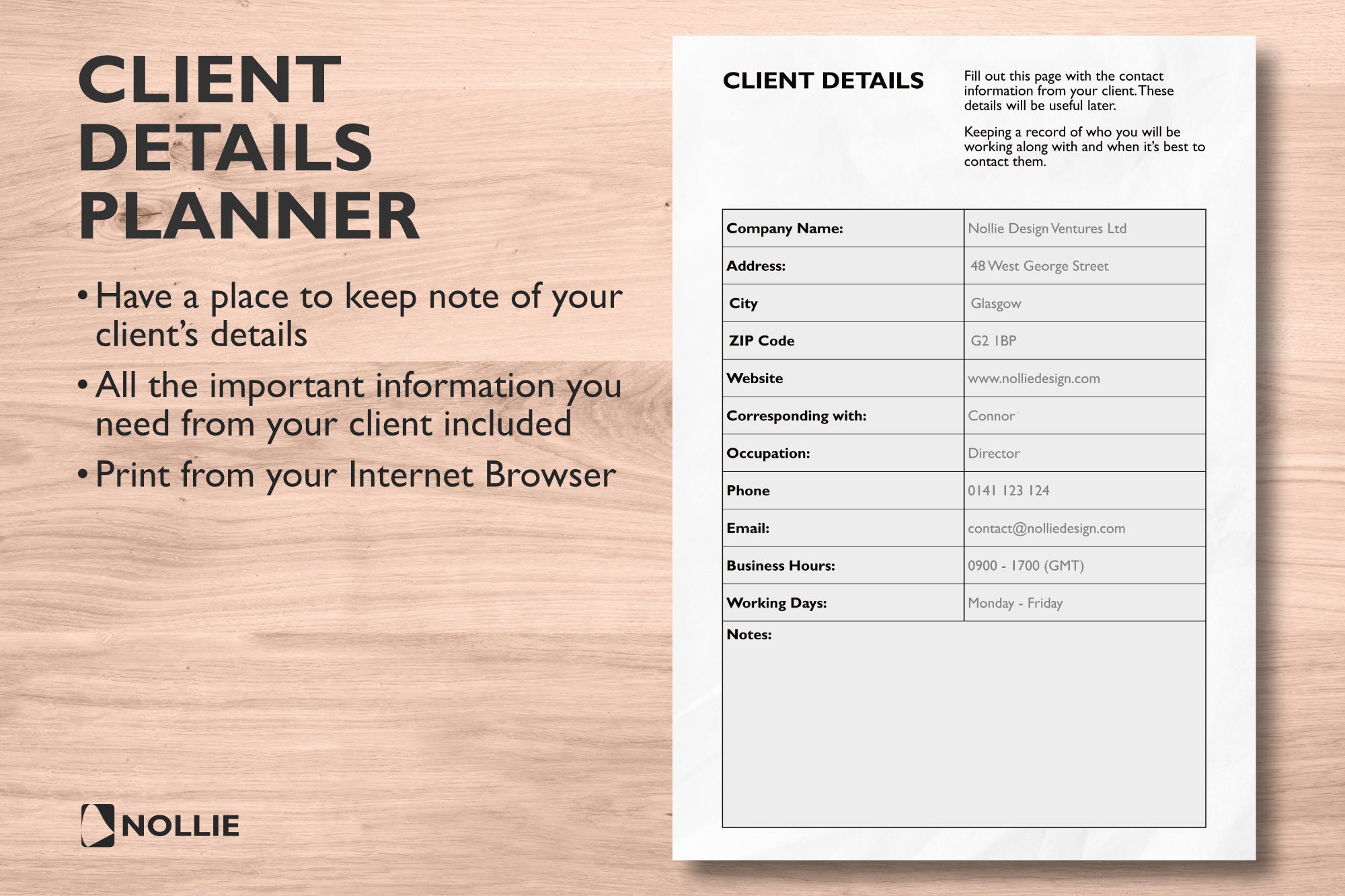 Client Details & Questionnaire BUNDLE, Client Details Planner, Client ...
